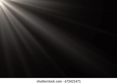 Sun Rays Effect Isolated On Dark Stock Photo 672421471 | Shutterstock
