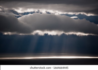 Sun Rays Stream Down Thru Clouds Stock Photo 1664664445 | Shutterstock