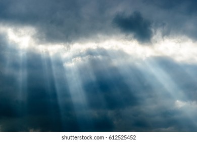 Sun Rays Streaming Through Dark Clouds Stock Photo 612525452 | Shutterstock