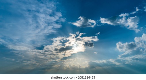 Sun Rays Through Clouds Like Dramatic Stock Photo 1081114433 | Shutterstock