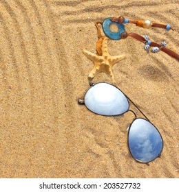 Sunglasses Different Objects On Beach Stock Photo 203527732 | Shutterstock