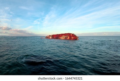 Sunken Small Tanker Which Crashed Off Stock Photo 1644745321 | Shutterstock