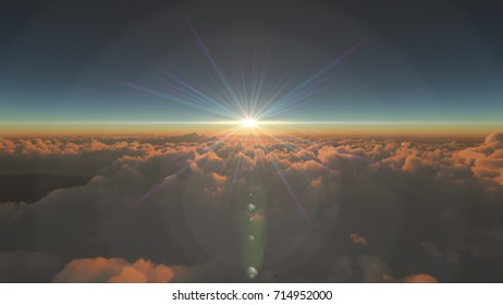 Sunrise Above Clouds Stock Photo 714952000 | Shutterstock