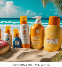 Sunscreen Ad Banner Template Banner Tube AI-generated image 2450096541 ...