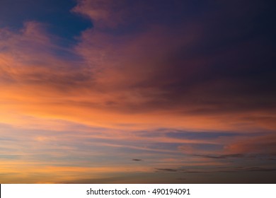 Sunset Background Clear Deep Blue Sky Stock Photo 490194091 | Shutterstock