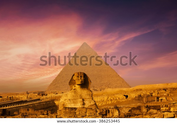 Sunset Cairo Egypt Stock Photo (Edit Now) 386253445