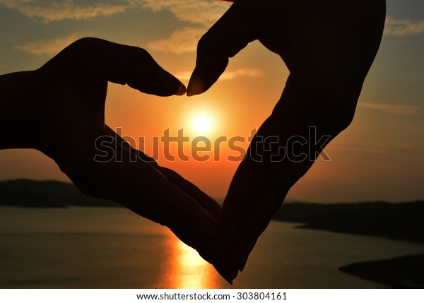 Sunset Heart Stock Photo 303804161 | Shutterstock
