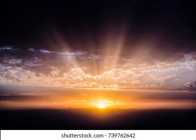Sunset Sky Light Rays Stock Photo 739762642 | Shutterstock