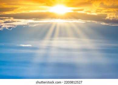 Sunset Sky Sun Rays Sunset Clouds Stock Photo 2203812527 | Shutterstock