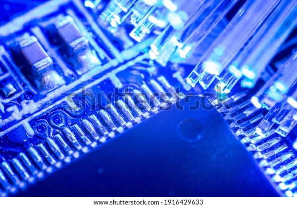 Super Macro Microprocessor Detail Illuminated By Stock Photo (Edit Now ...