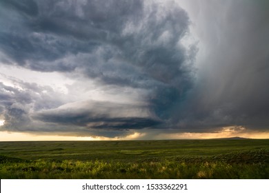 Supercell Thunderstorm Cumulonimbus Cloud Sunset Stock Photo (Edit Now ...