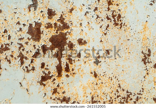 Surface Damaged Sheet Metal Rust Background Stock Photo 261552005 ...