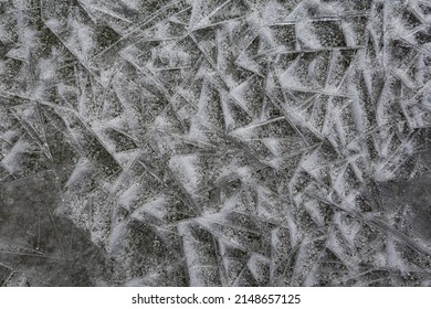 Surface Melting Ice Forms Clear Crystals Stock Photo 2148657125 ...