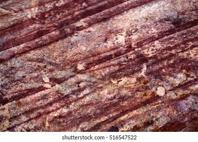 Surface Red Sandstone White Intercalations Stock Photo 516547522 ...