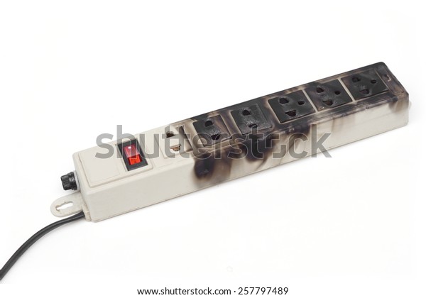 Surge Protector Caught On Fire Due Stock Photo (Edit Now) 257797489