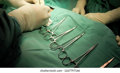Insertion Tenkoff Catheter Under Local Anaesthesia Stock Photo (Edit ...
