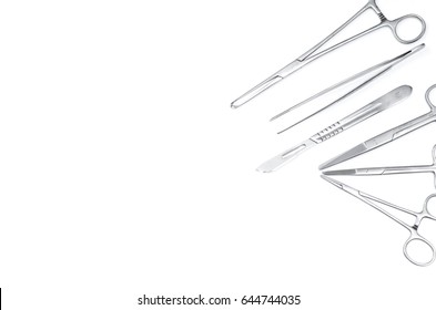 Surgical Instruments Set Surgery Isolate On Stock Photo 644744035 ...