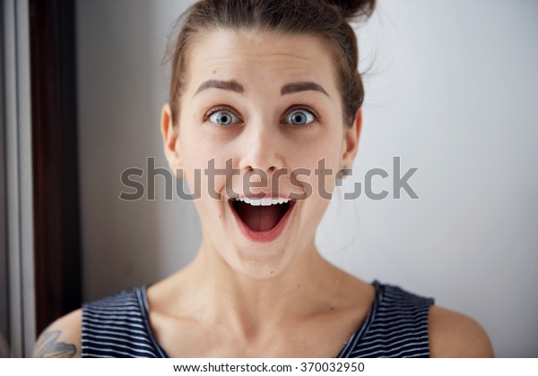 Surprise Astonished Woman Closeup Portrait Woman Stock Photo (Edit Now ... Surprise Astonished Woman Closeup Portrait Woman Stock Photo (Edit Now ...