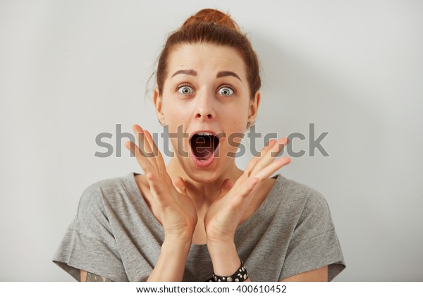 Surprise Astonished Woman Closeup Portrait Woman Stock Photo 400610452 ... Surprise Astonished Woman Closeup Portrait Woman Stock Photo 400610452 ...