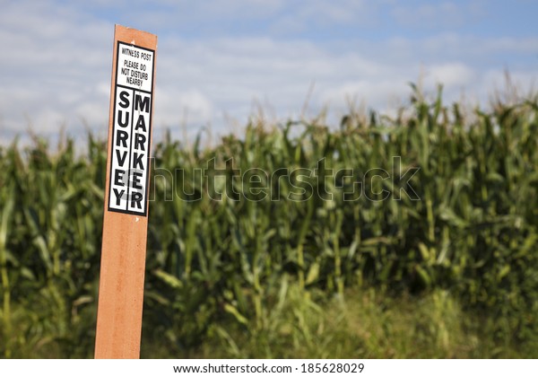 Survey Marker Benchmark Section Corner Next Stock Photo 185628029 ...