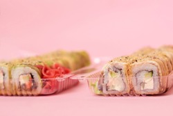 Delicious ama ebi shrimp nigiri containing assortment, avocado, and ...