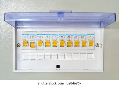 Switchboard Automatic Electrical Power Cutouts Stock Photo 82846969 ...