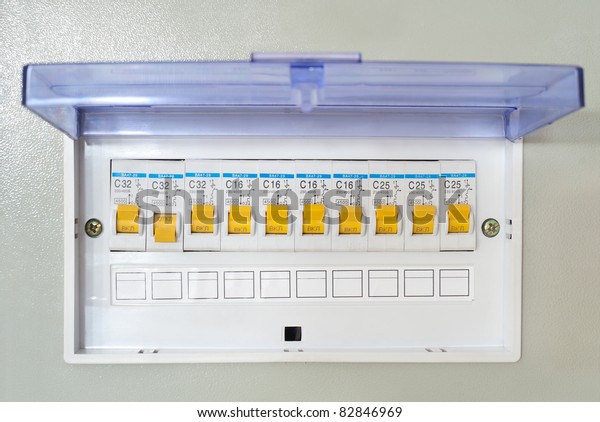 Switchboard Automatic Electrical Power Cutouts Stock Photo 82846969 ...