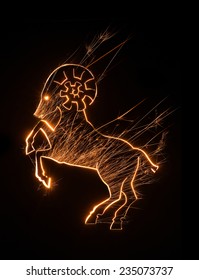 Symbol Chinese Zodiac Ram Majestic Stance Stock Photo (Edit Now) 237038275