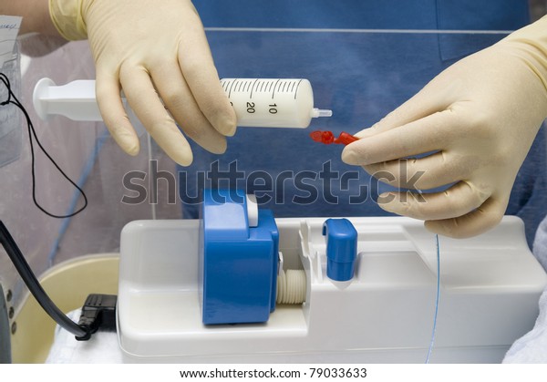 Syringe Pump Automatic Fluid Medication Disposable Stock Photo 79033633 ...