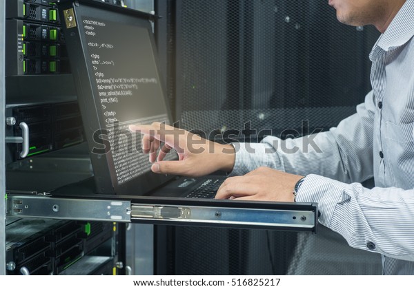System Administrator Working Data Center Stock Photo (Edit Now) 516825217