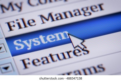 System My Own Design Program Menu Stock Photo (Edit Now) 488347138