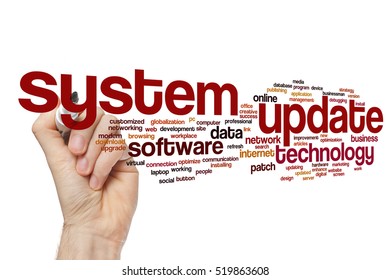 System Update Word Cloud Concept Stock Photo 519863608 | Shutterstock