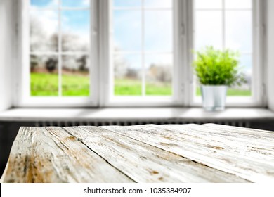 Table Background Kitchen Blurred Window Space Stock Photo 1035384907 ...