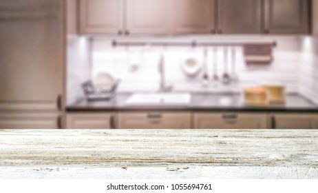 Table Background Kitchen Interior Stock Photo 1055694761 | Shutterstock