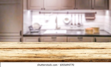 Table Background Kitchen Interior Stock Photo 1055694770 | Shutterstock