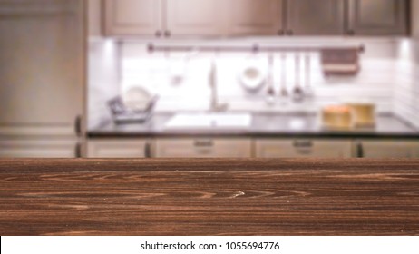Table Background Kitchen Interior Stock Photo 1055694776 | Shutterstock