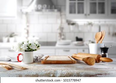 White Kitchen Background Free Space Your Stock Photo (Edit Now) 1062274286