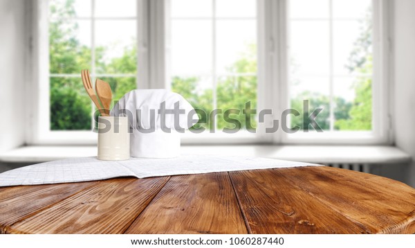 Table Background Window Background Free Space Stock Photo 1060287440 ...