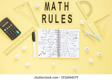 Table Math Formulas Calculator Math Rules Stock Photo 1916044579 ...