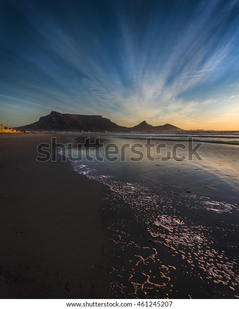 Table Mountain Beach Sunset Stock Photo 461245207 | Shutterstock