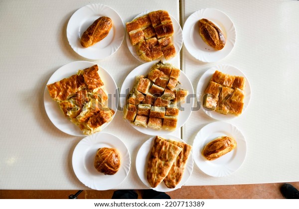 Table Scene Assorted Take Out Delivery Stock Photo 2207713389 ...