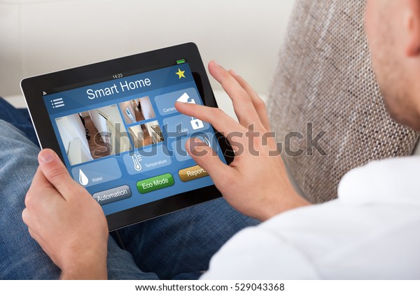 Tablet Smart Home Security Stock Photo 529043368 | Shutterstock