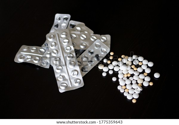 Tablets Various Sizes Pulled Out Blisters Stock Photo 1775359643 ...