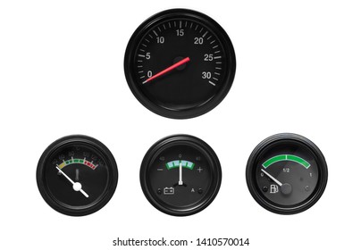 Tachometer Speedometer Battery Level Sensor Oil Stock Photo 1410570014 ...