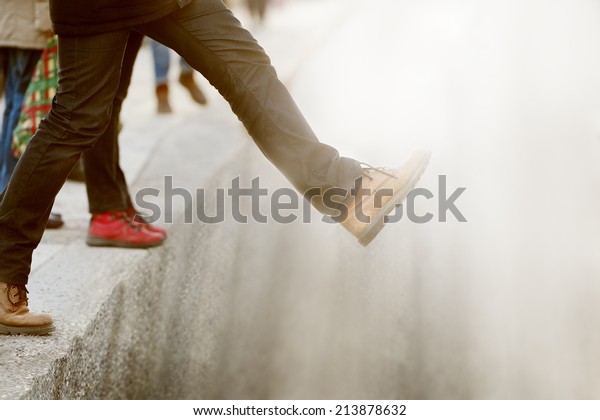 Taking Step Into Unknown Stock Photo 213878632 | Shutterstock
