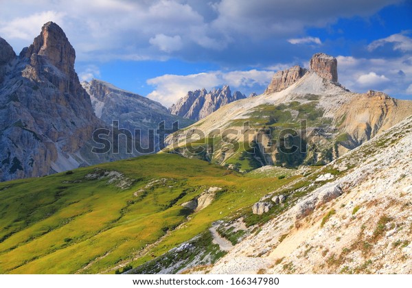 Tall Mountain Structures Formed By Erosion Stock Photo 166347980 ...