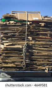 Tall Stack Flattened Cardboard Boxes Recycling Stock Photo 4649581 ...