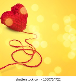 Tangle Red Thread Heart Shape Stock Photo 1380714722 | Shutterstock