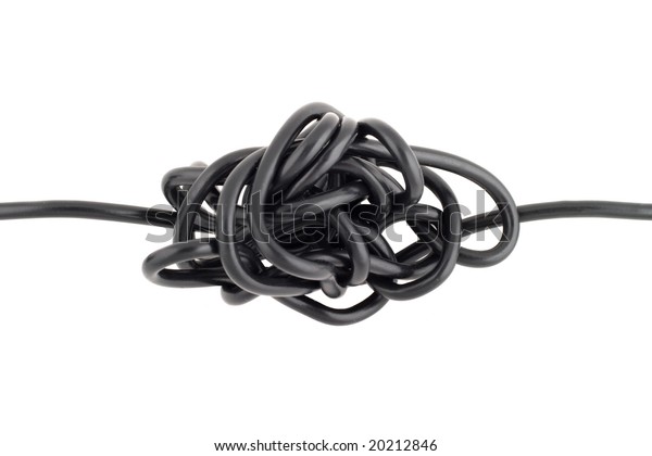 Tangled Cable Isolated On White Illustrating Stock Photo 20212846 ...