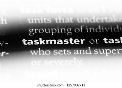 Taskmaster Word Dictionary Taskmaster Concept Stock Photo 1157809711 ...